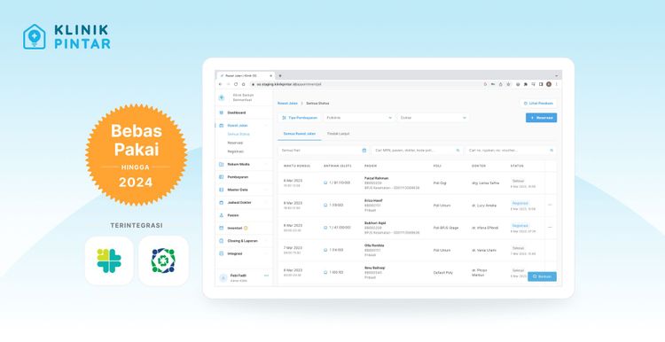 Gratis Gunakan Aplikasi Klinik Pintar hingga Desember 2024